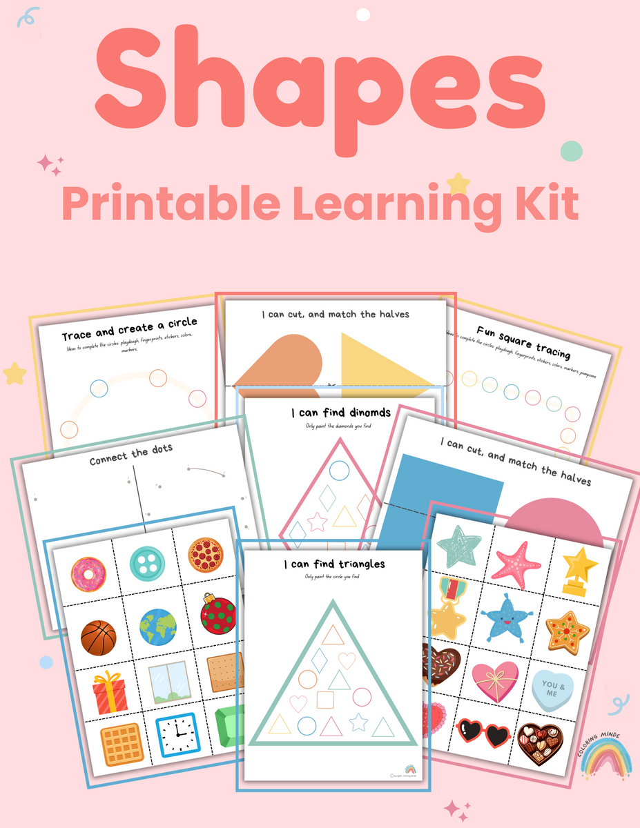 Shapes - Printable Learning Kit – Coloring Minds