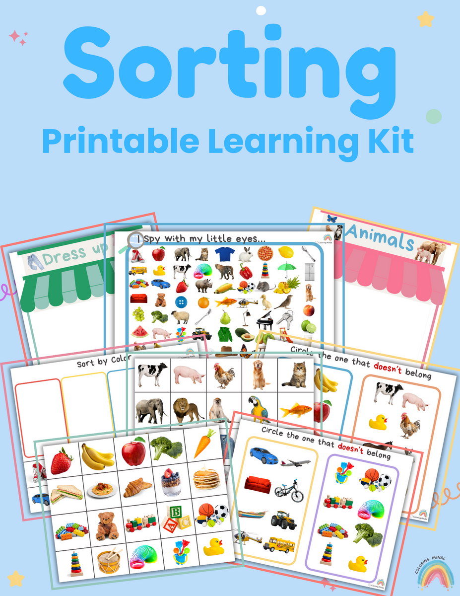 Sorting (Vocabulary) - Printable Learning Kit – Coloring Minds